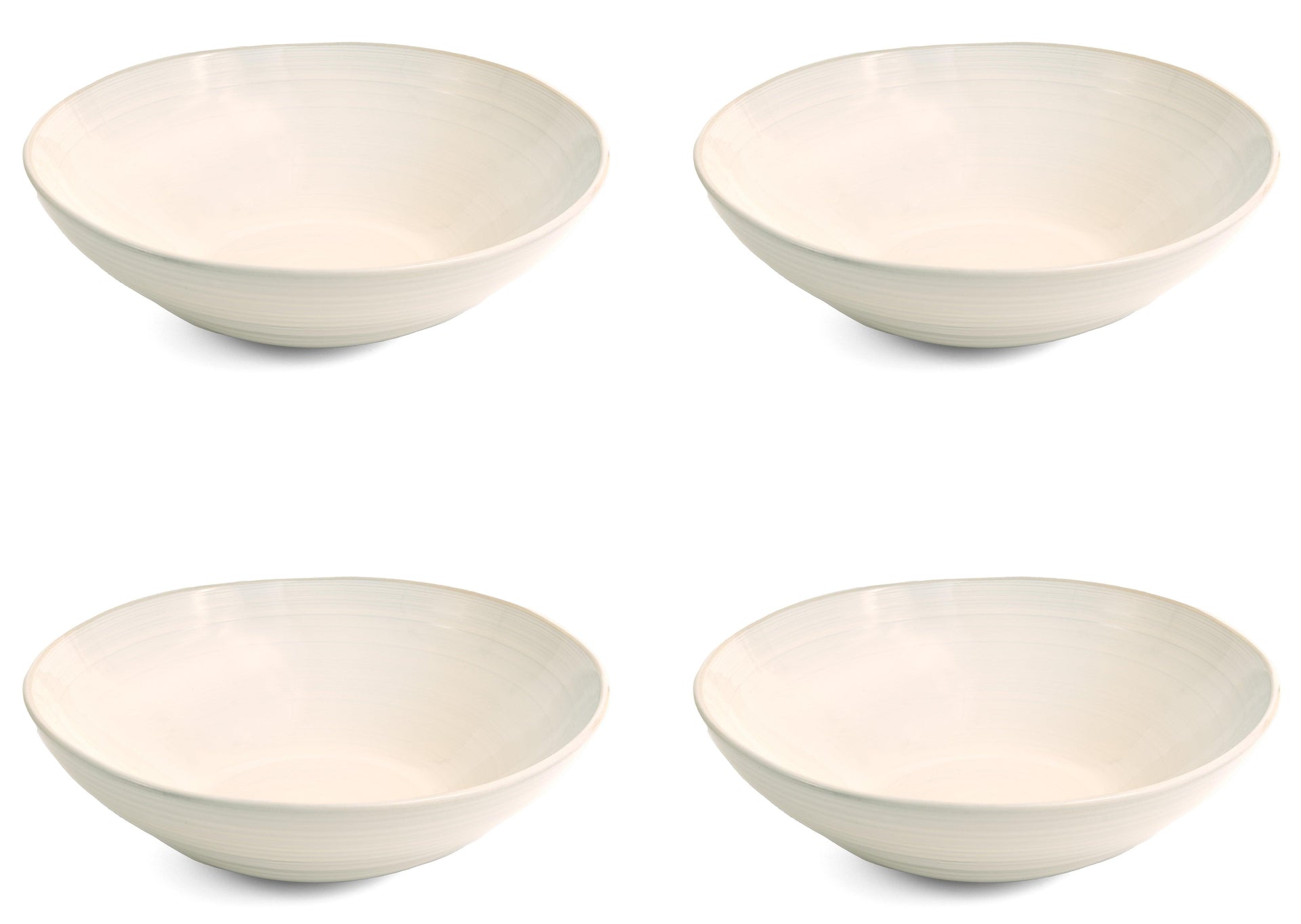 Neree 16-Piece Stoneware Double Bowl Dinnerware Set - Modern Country S ...