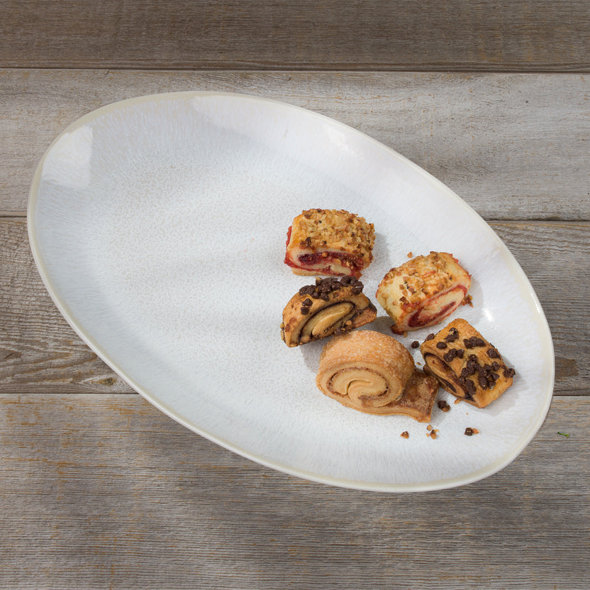 ClayBarn Nicole Stoneware Reactive Glaze 13.5-Inch Oval Serving Tray ...