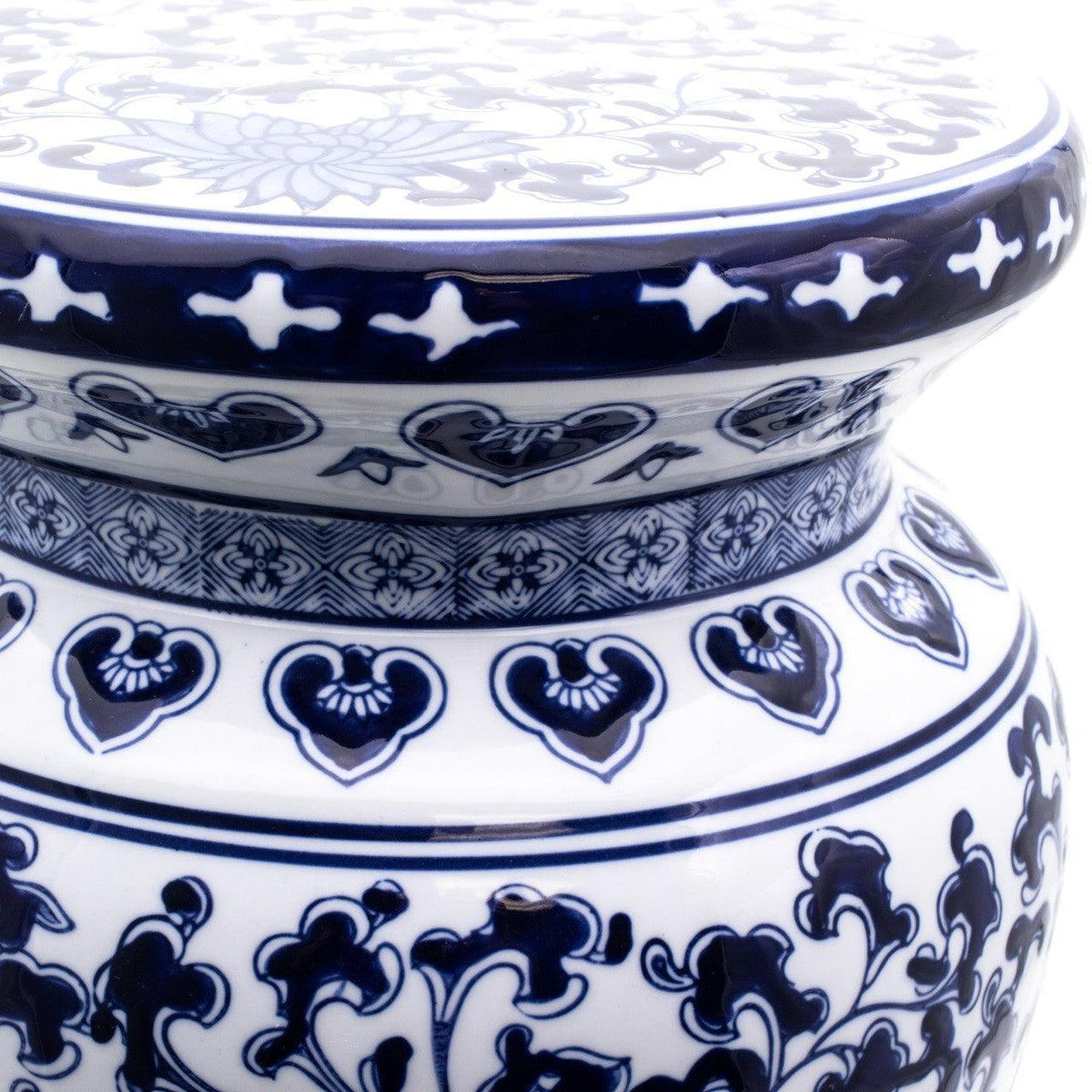 Blue Garden White Lotus Podium Stool – Euro Ceramica